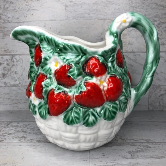 ita lica | Kitchen | Vintage Italica Ars Strawberry Water Pitcher Euc ...